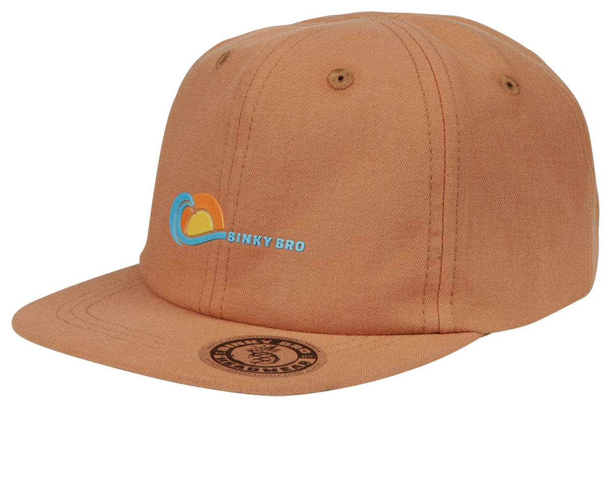 Brooks Snapback Hat | Binky Bro Wave/Sun Logo | Textured Cotton ...